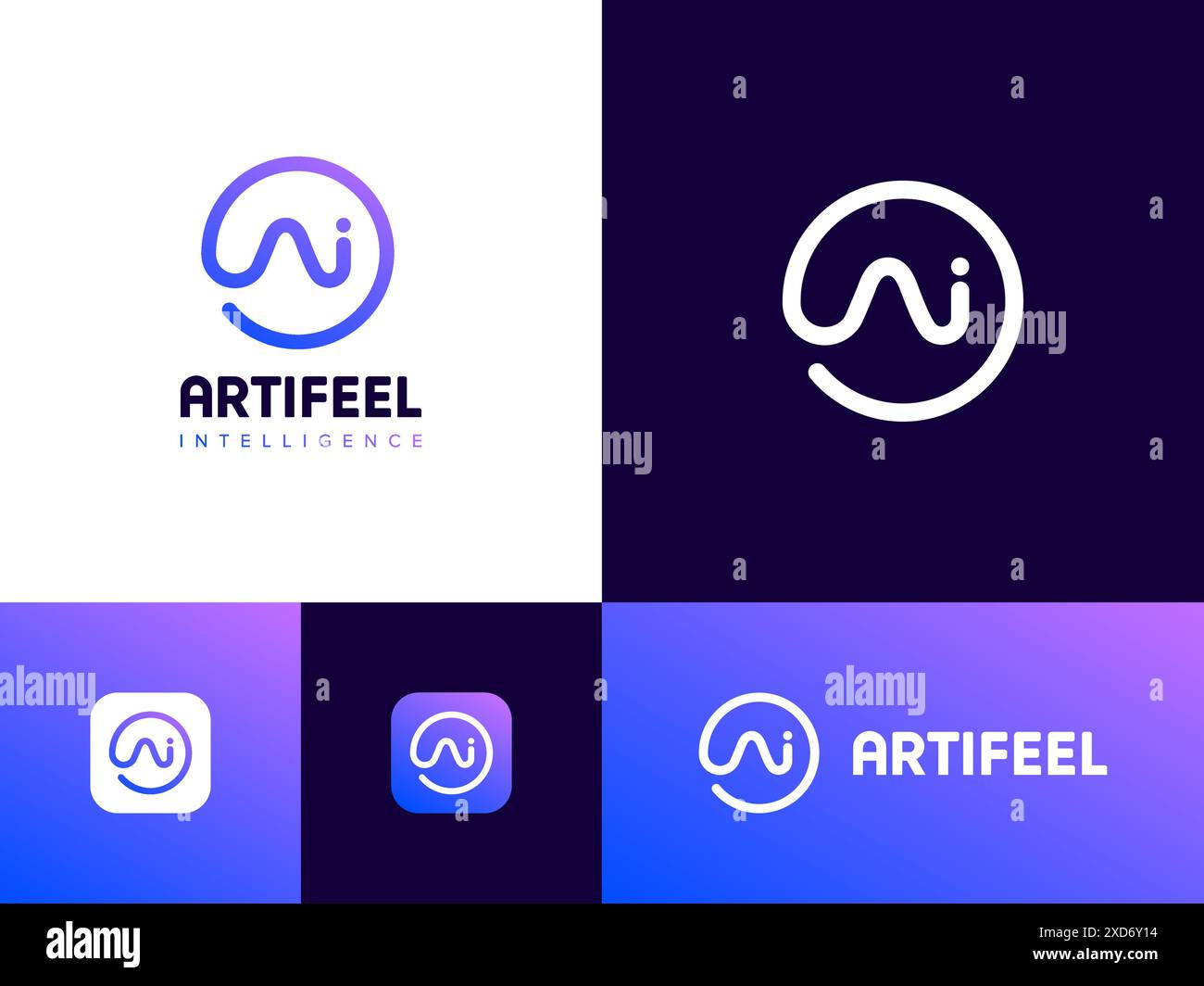 Ai vector logo design concept Stock Vector Image & Art - Alamy