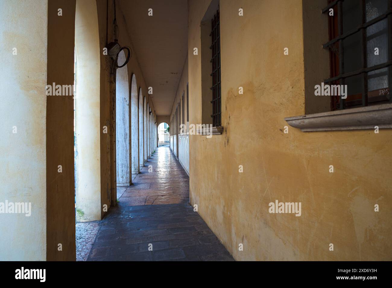 Perspective along exterior stone hi-res stock photography and images ...
