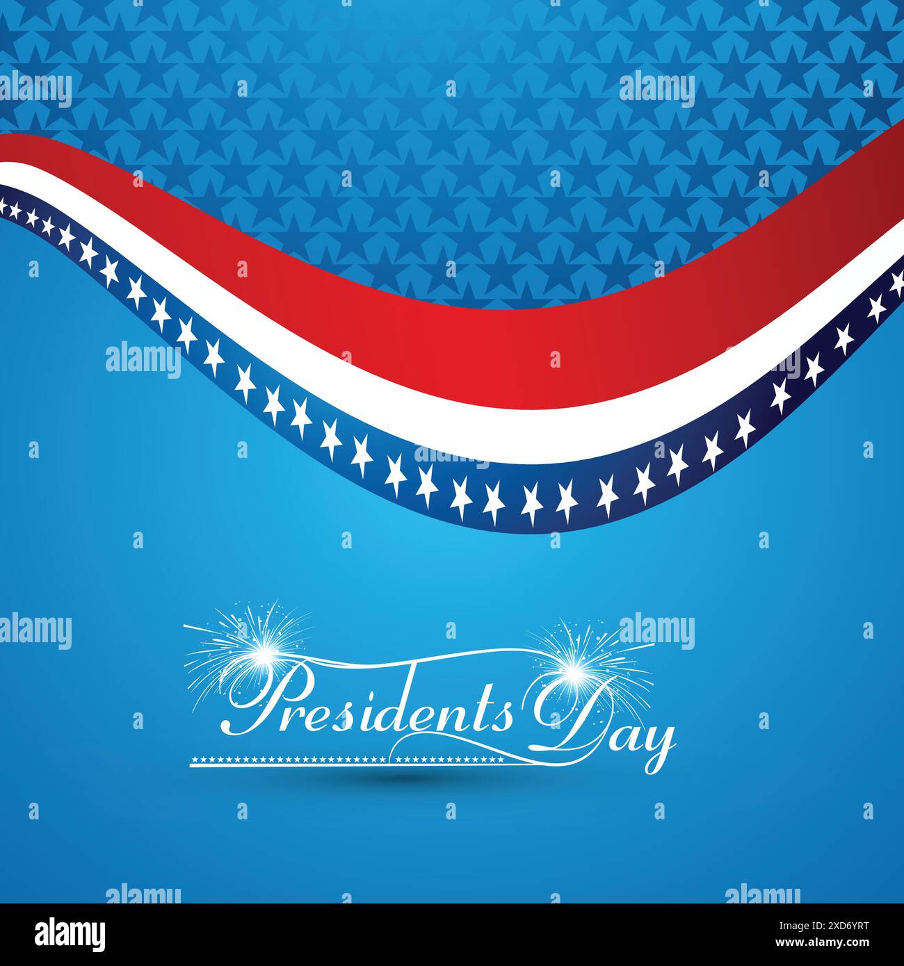 wavy presidents day vector design illustration Stock Vector Image & Art ...