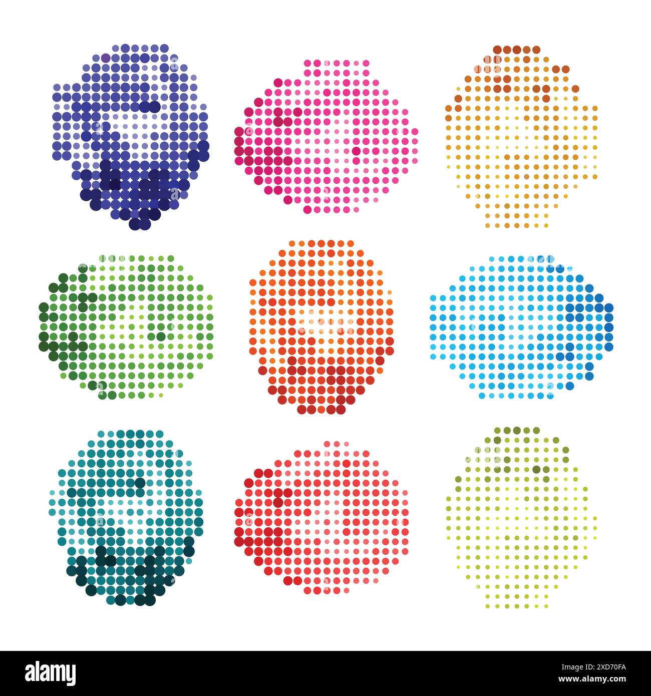 colorful halftone circle designs Stock Vector Image & Art - Alamy