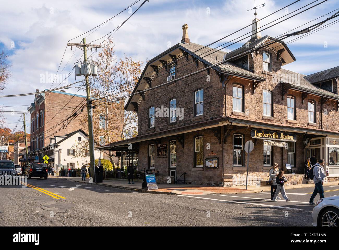Lambertville, New Jersey - November 12, 2023: Street scene from ...