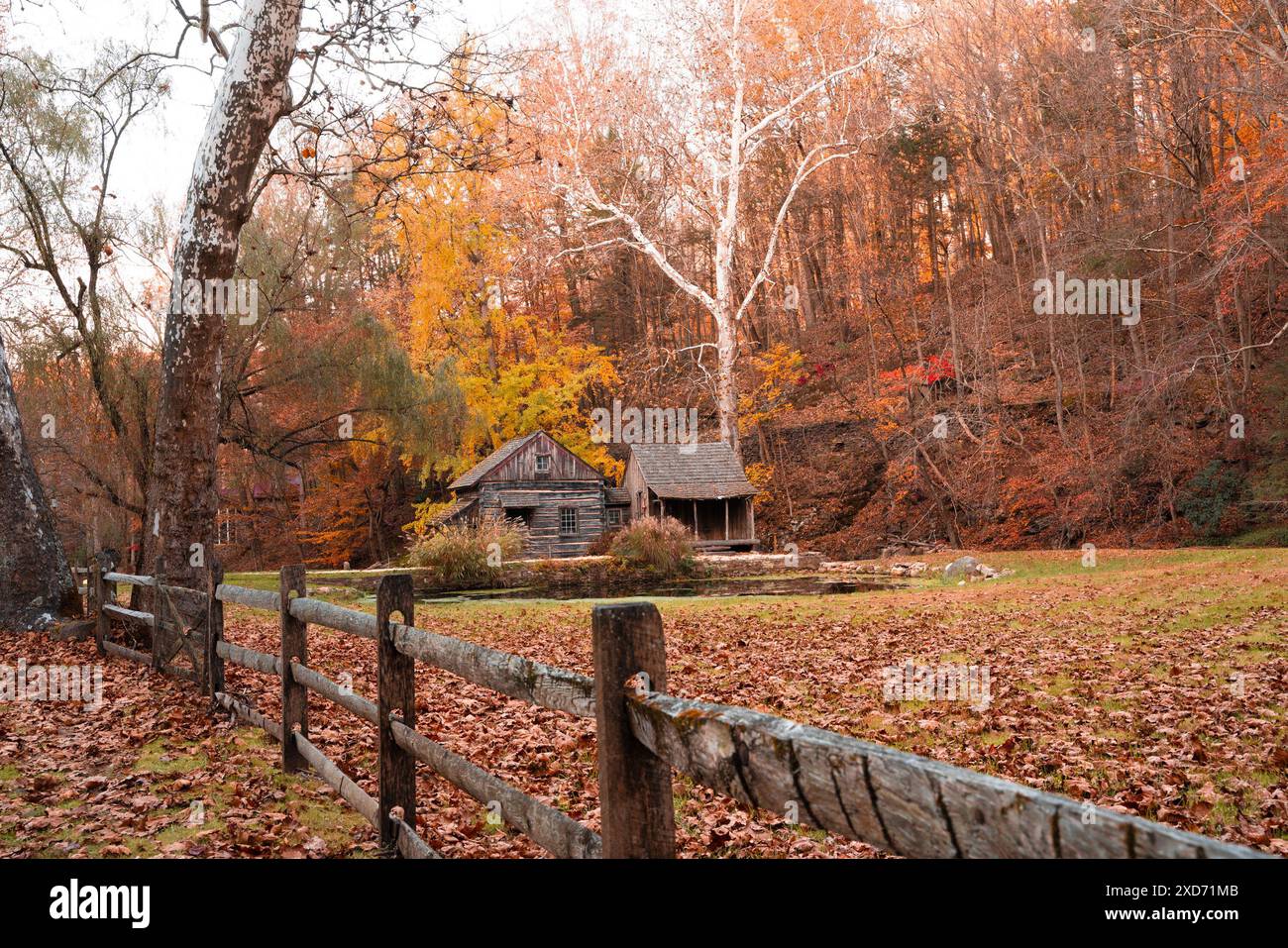 Cuttalossa barn mill in Bucks County Pennsylvania with colorful fall ...