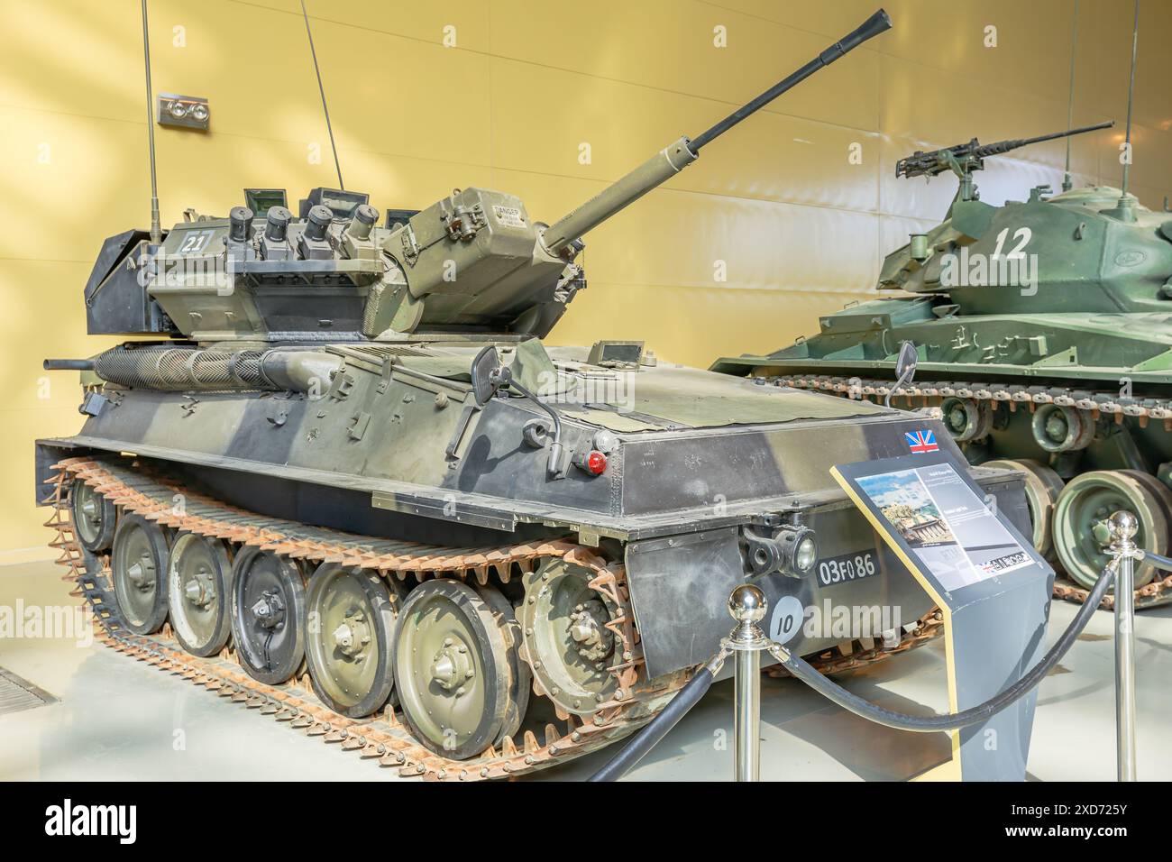 Royal Tank Museum, Amman, Jordan - May 4, 2024: British Scimitar light ...