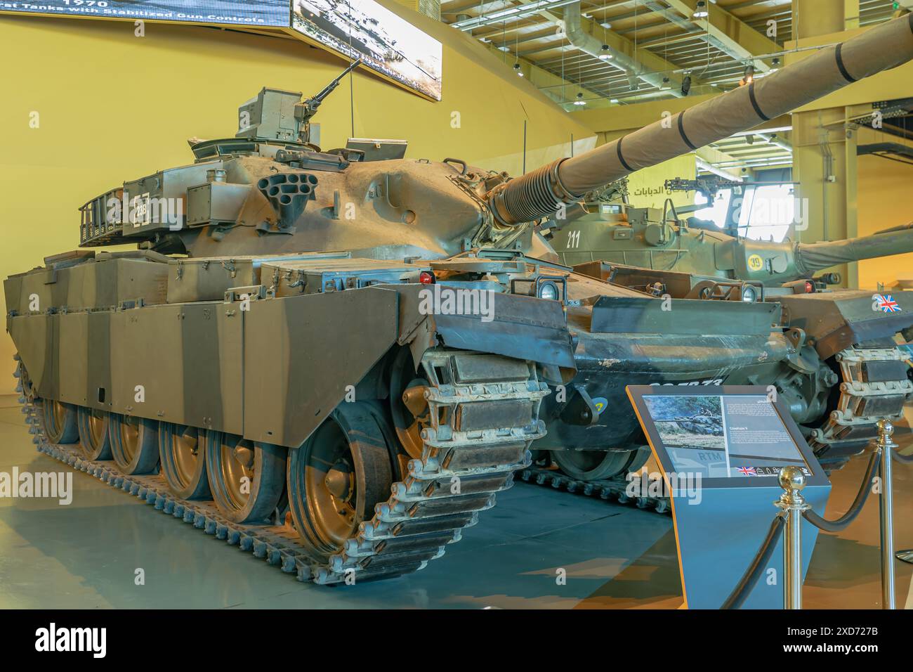 Royal Tank Museum, Amman, Jordan - May 4, 2024: Chieftain V, at Jordan ...