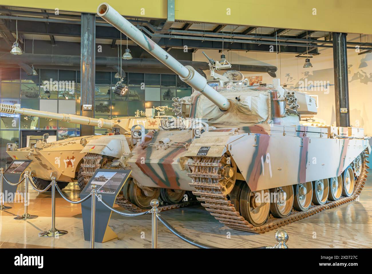 Royal Tank Museum, Amman, Jordan - May 4, 2024: Historic Tariq battle tank exhibited at the ...