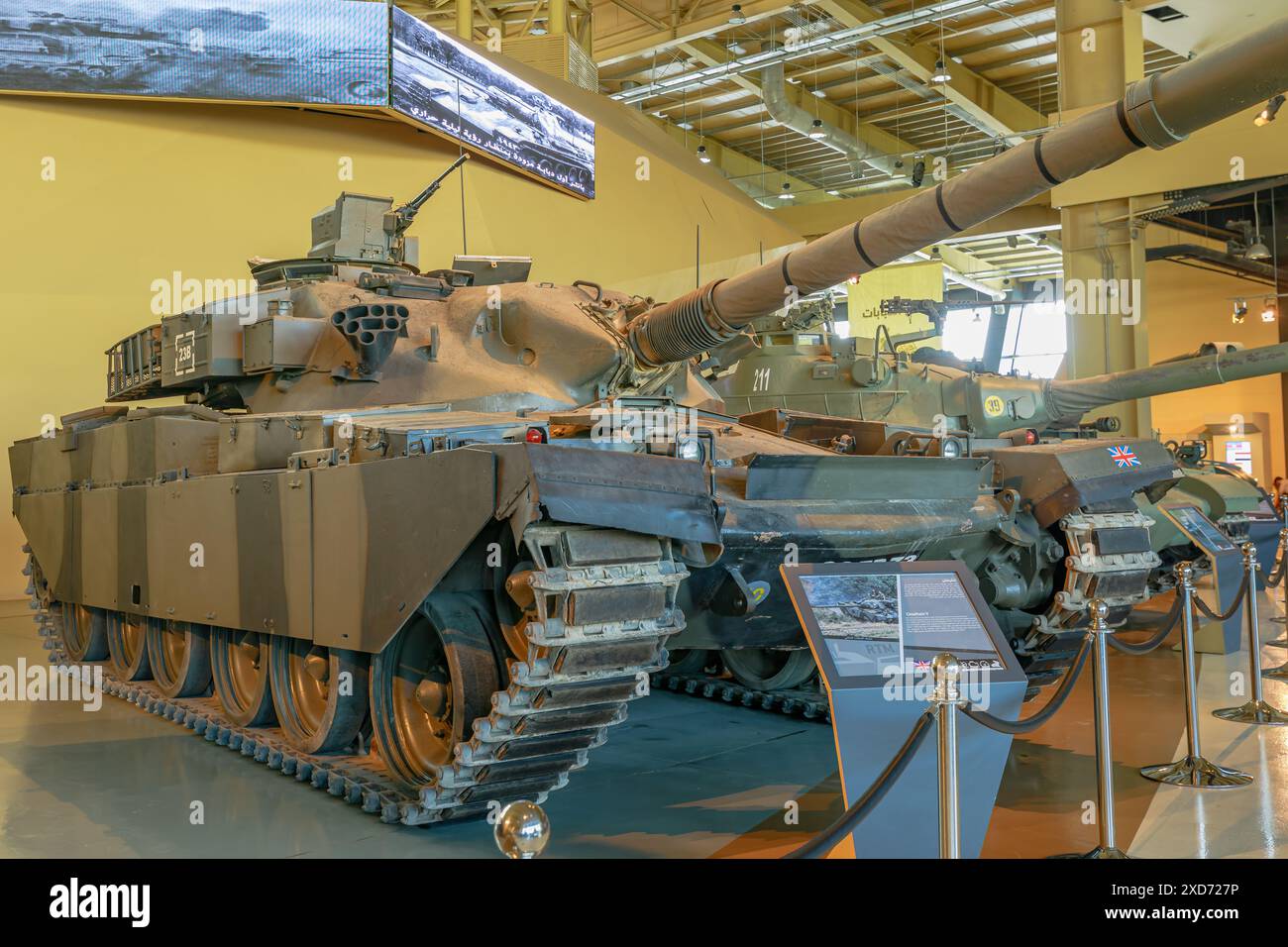 Royal Tank Museum, Amman, Jordan - May 4, 2024: Classic Chieftain v British tank displayed at ...