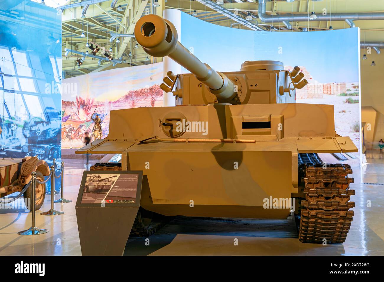 Royal Tank Museum, Amman, Jordan - May 4, 2024: Historical Tiger 1 tank of Nazi Germany's ...