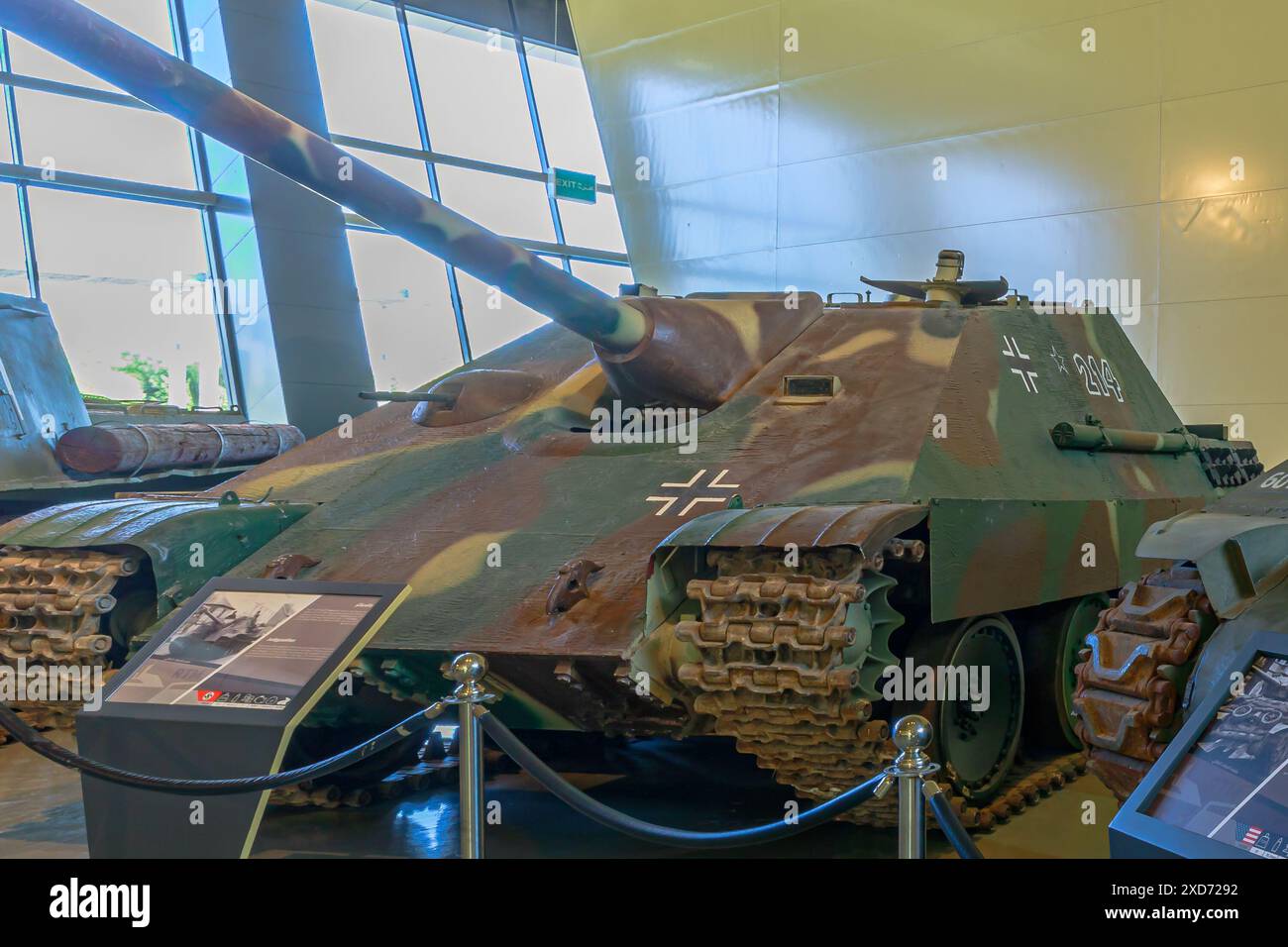 Royal Tank Museum, Amman, Jordan - May 4, 2024: Exhibit of a world war ...
