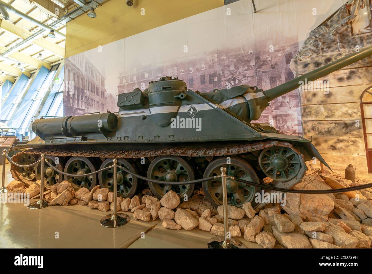 Royal Tank Museum, Amman, Jordan - May 4, 2024: Soviet su-100 tank ...