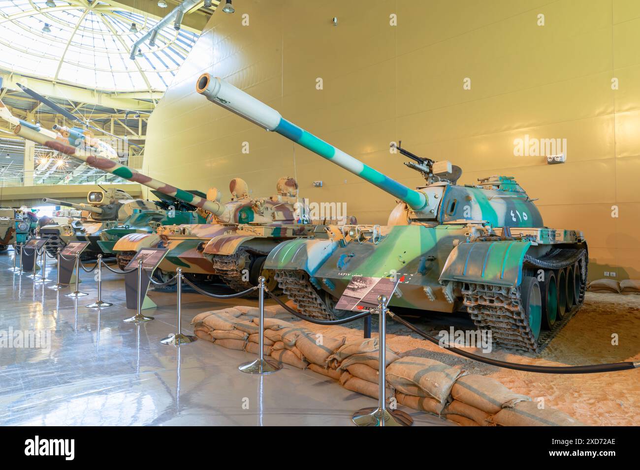 Royal Tank Museum, Amman, Jordan - May 4, 2024: T-55 Soviet tank, in ...