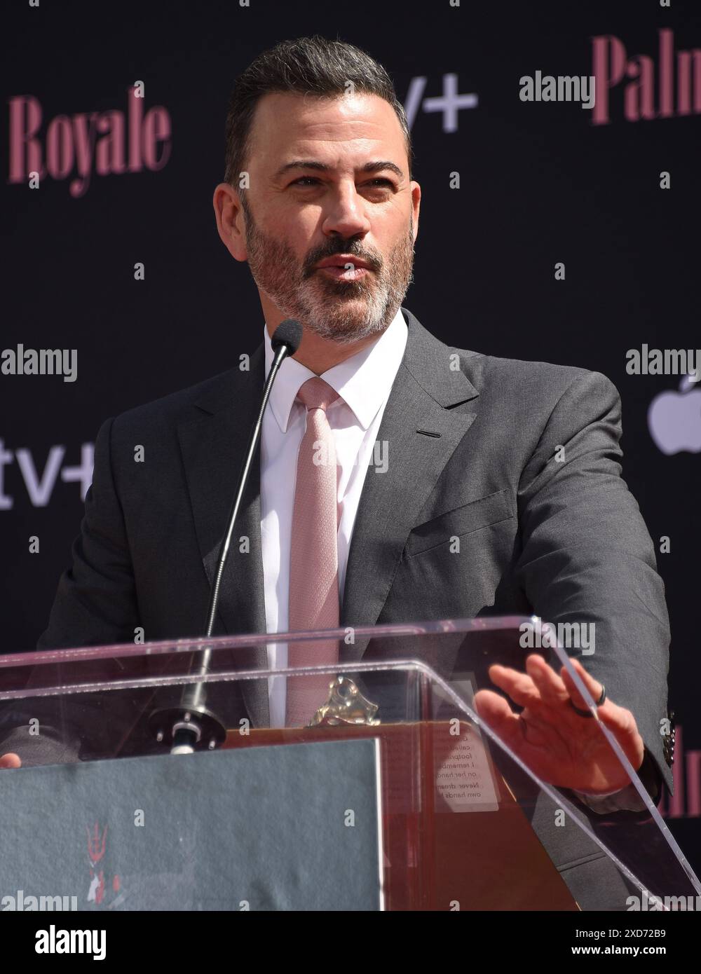 Hollywood, USA. 20th June, 2024. Jimmy Kimmel arriving to the Carol ...