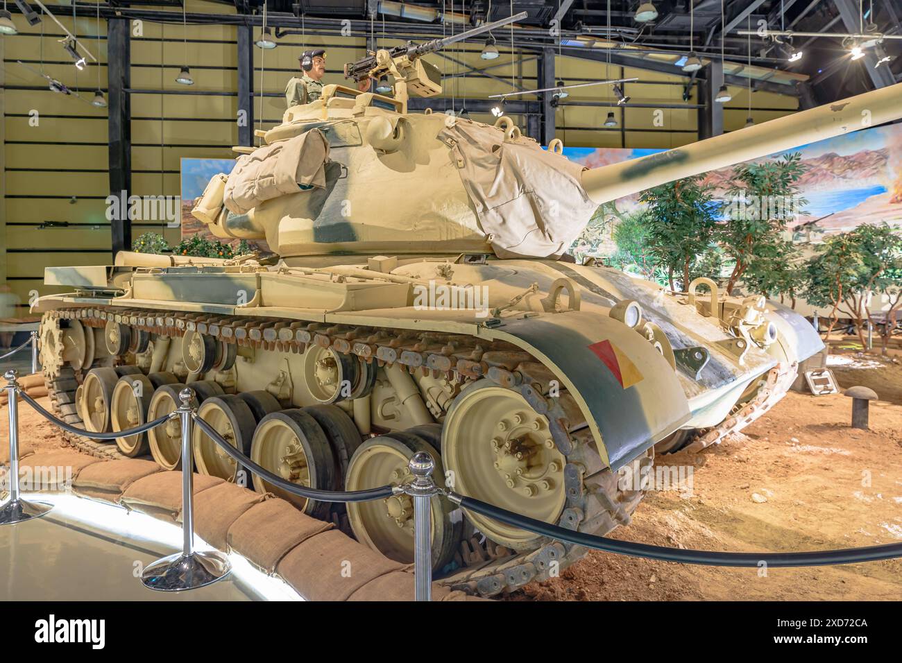 Royal Tank Museum, Amman, Jordan - May 4, 2024: Authentic American M47 Patton tank from the ...