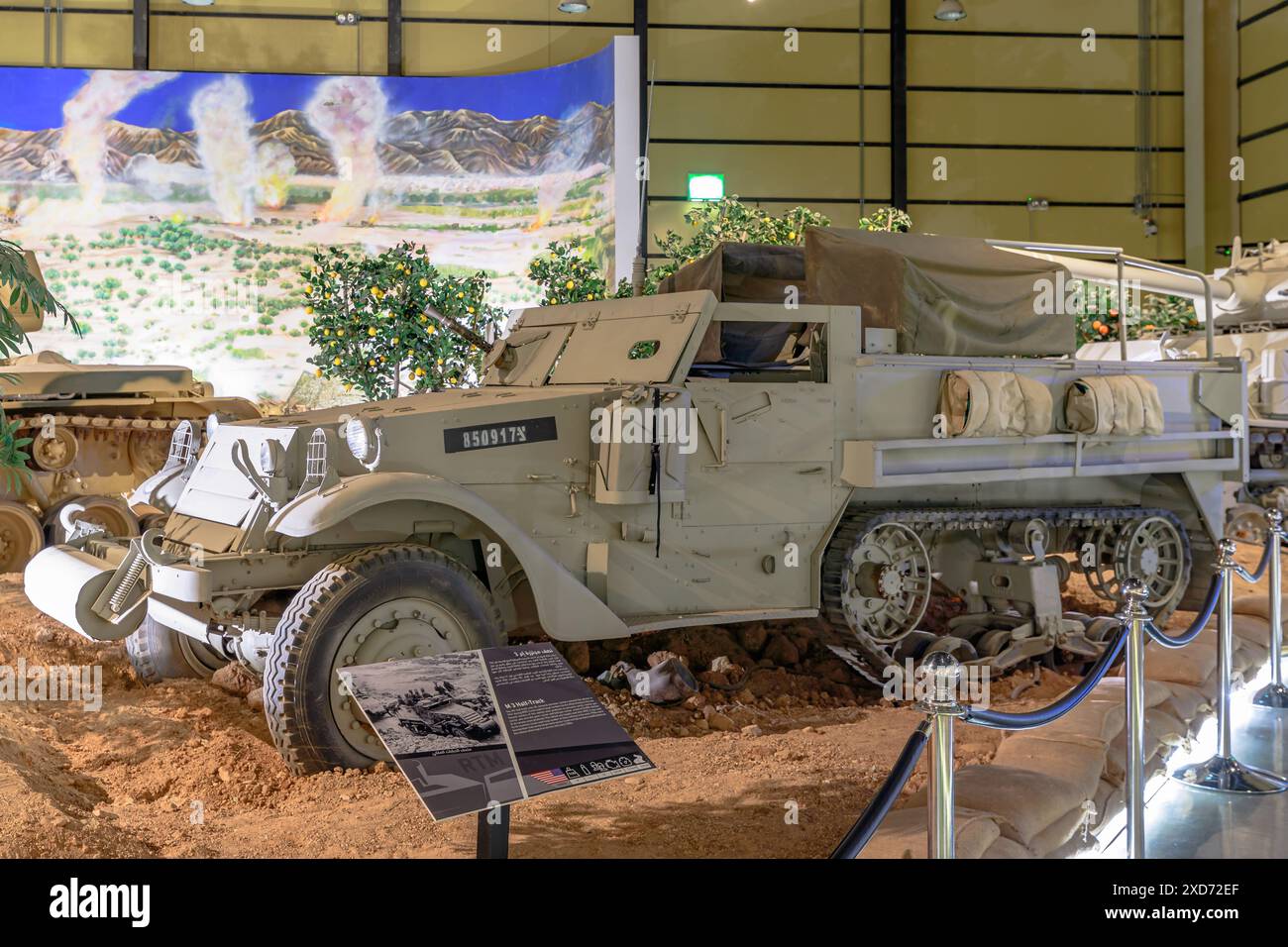 Royal Tank Museum, Amman, Jordan - May 4, 2024: American M3 half-track ...