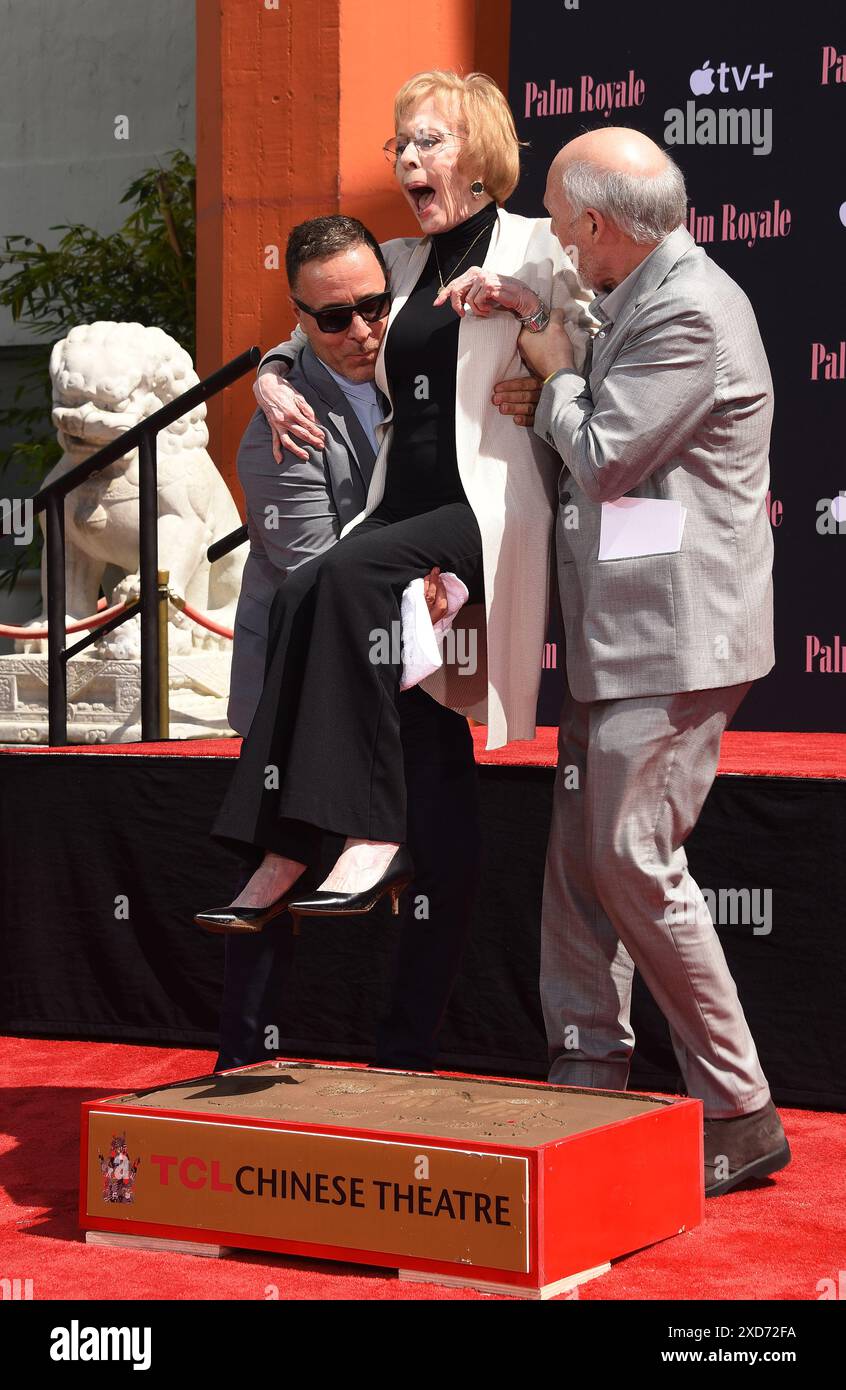 Carol Burnett and Brian Miller arriving to the Carol Burnett Hand & Footprint Ceremony held at ...