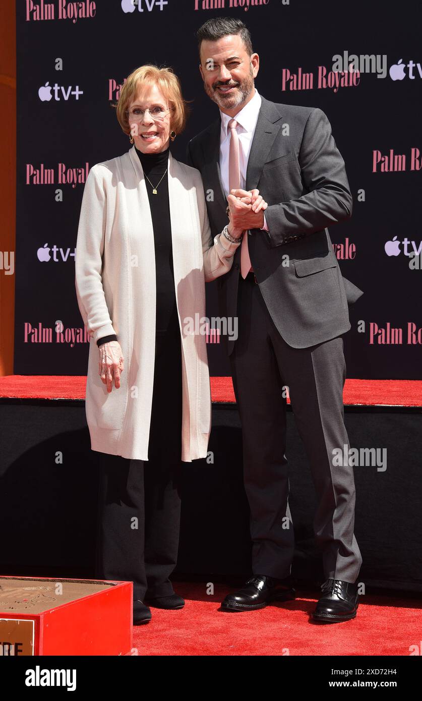 Hollywood, USA. 20th June, 2024. Carol Burnett and Jimmy Kimmel ...