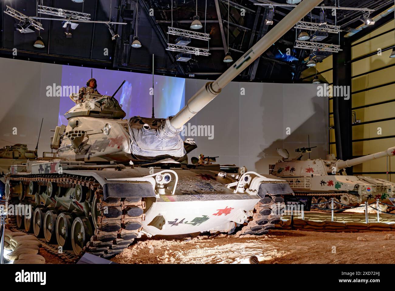 Royal Tank Museum, Amman, Jordan - May 4, 2024: Meticulously preserved ...