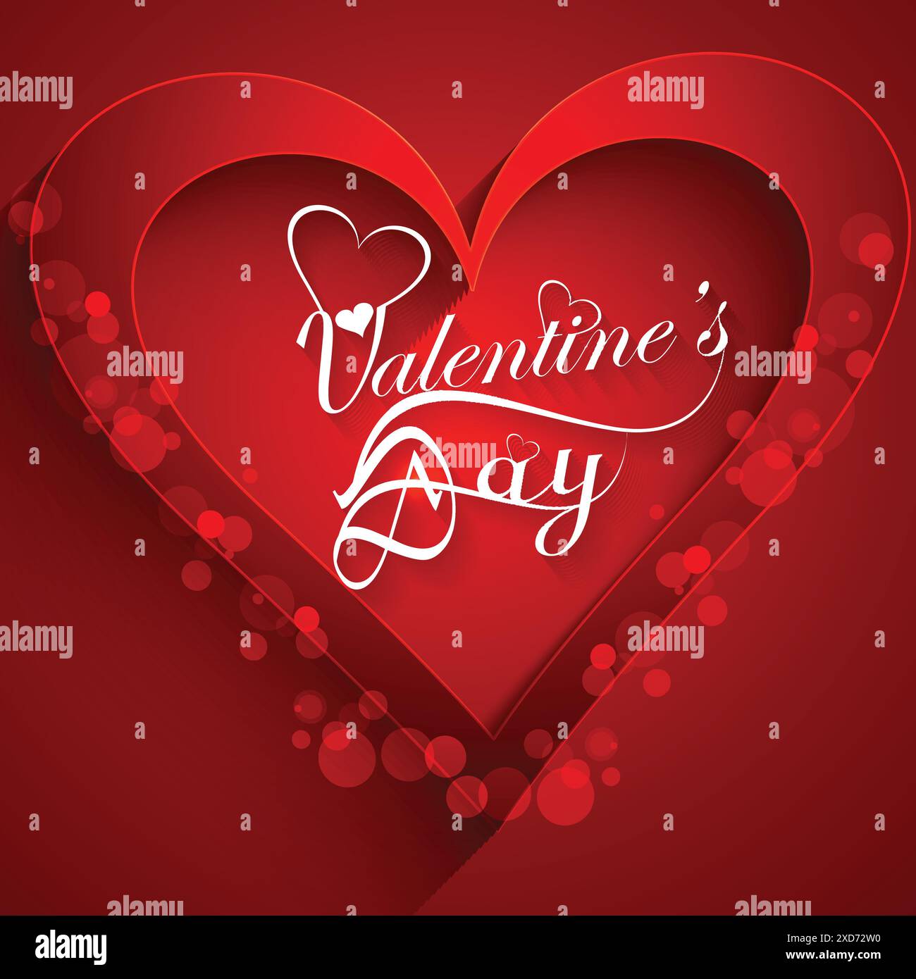 red color love card with heart shape Stock Vector Image & Art - Alamy