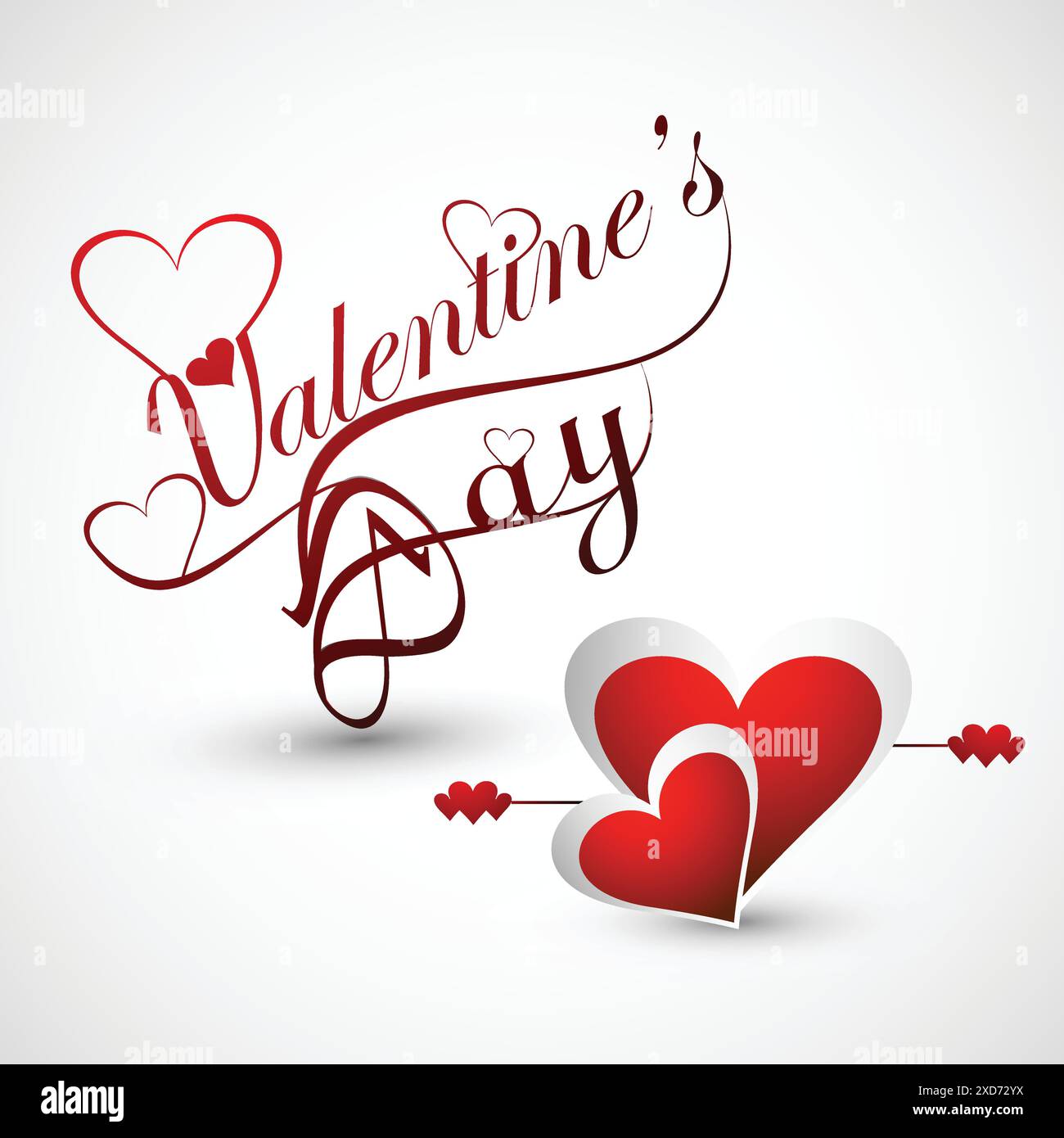 Valentines day hearts rose Stock Vector Images - Alamy