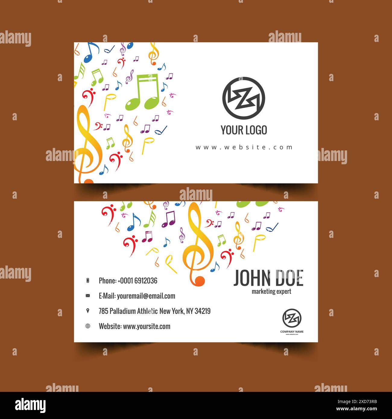 music visiting card vector design illustration Stock Vector Image & Art ...