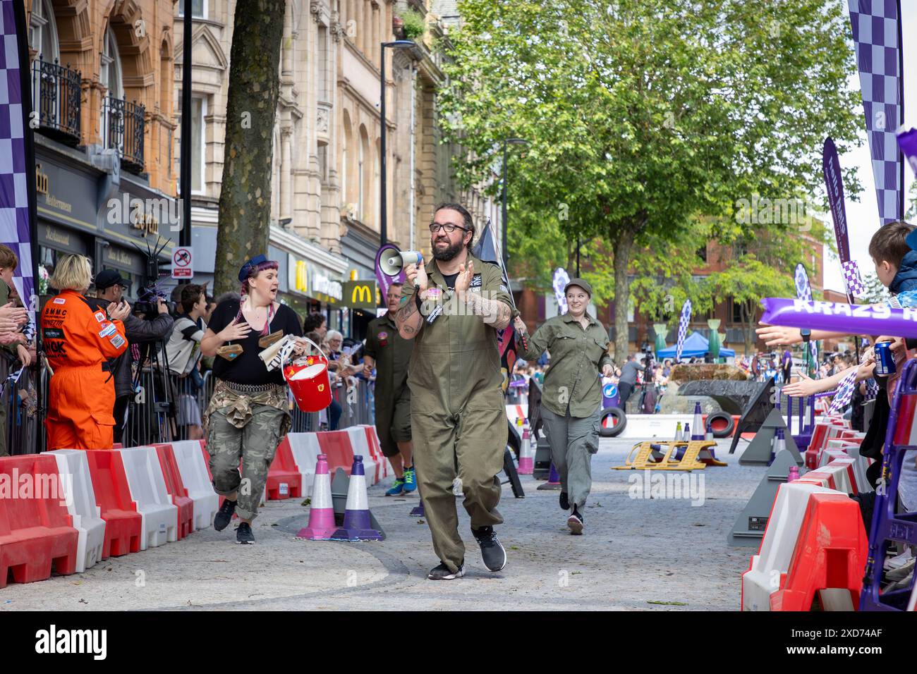 Krazy Races Warrington. The pushing team followed the unique hand-made ...