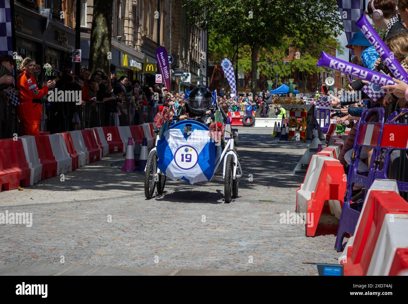 Krazy Races Warrington. Scottish Loch Ness monster wearing a tartan ...