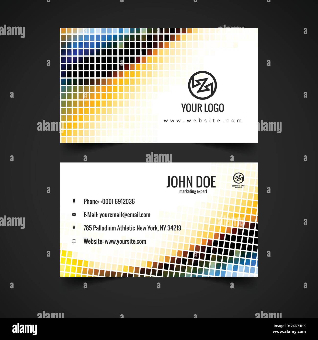 mosaic pattern visiting card vector design illustration Stock Vector ...