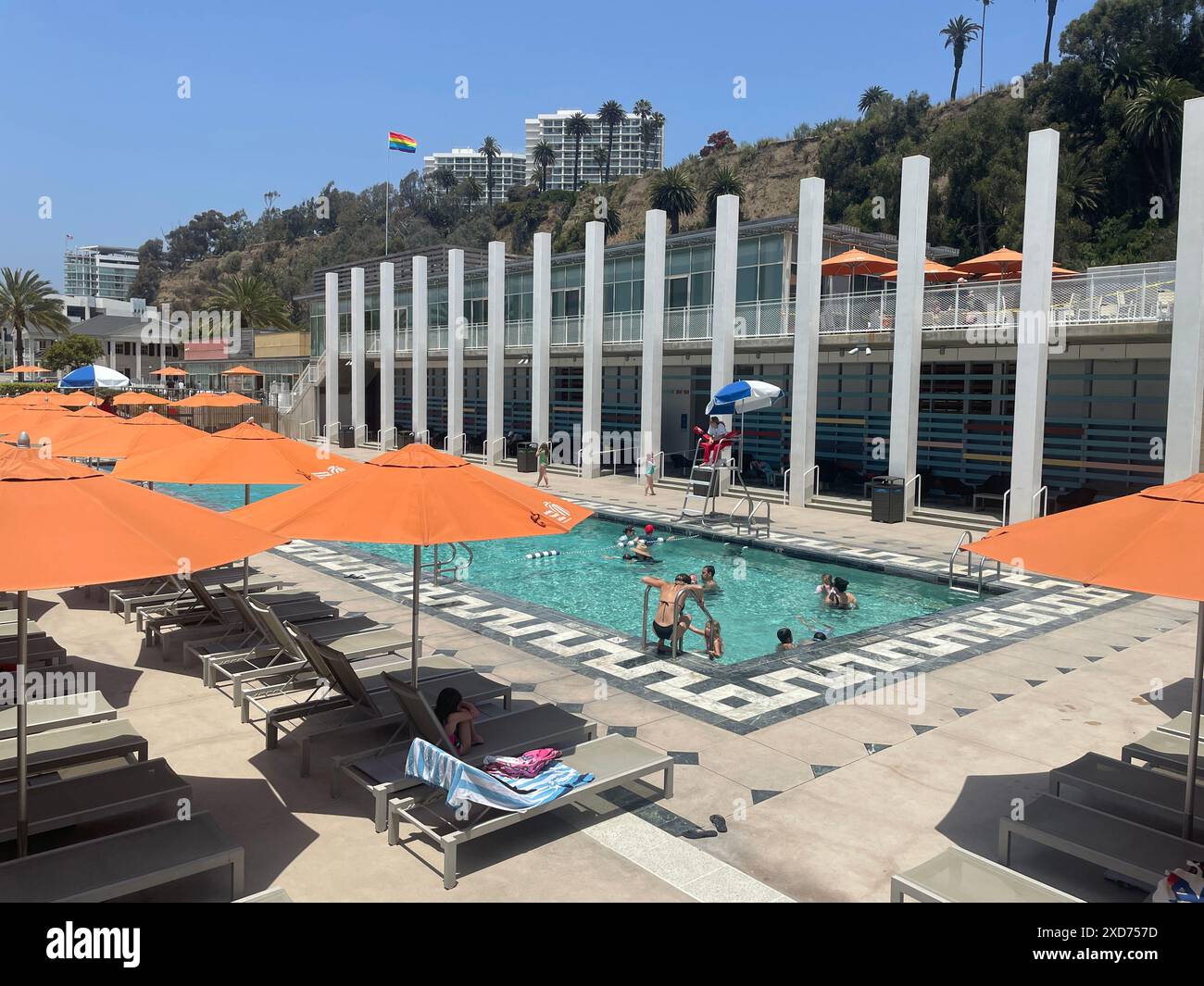 Visitors enjoying the swimming pool at the Annenberg Community Beach ...