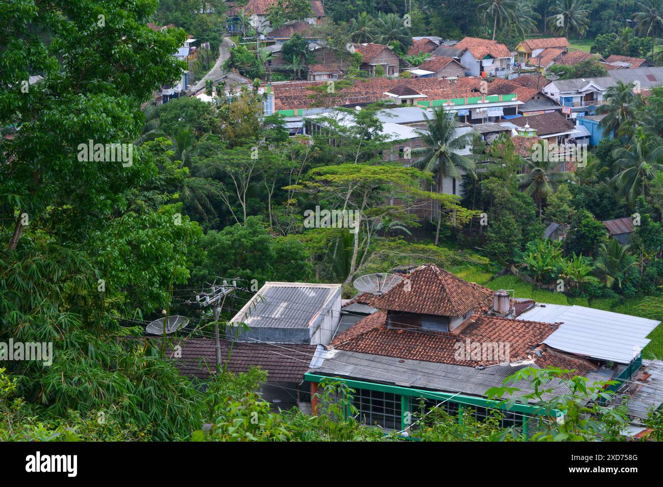 Photo of the roof of a house in the countryside made of tiles Stock ...