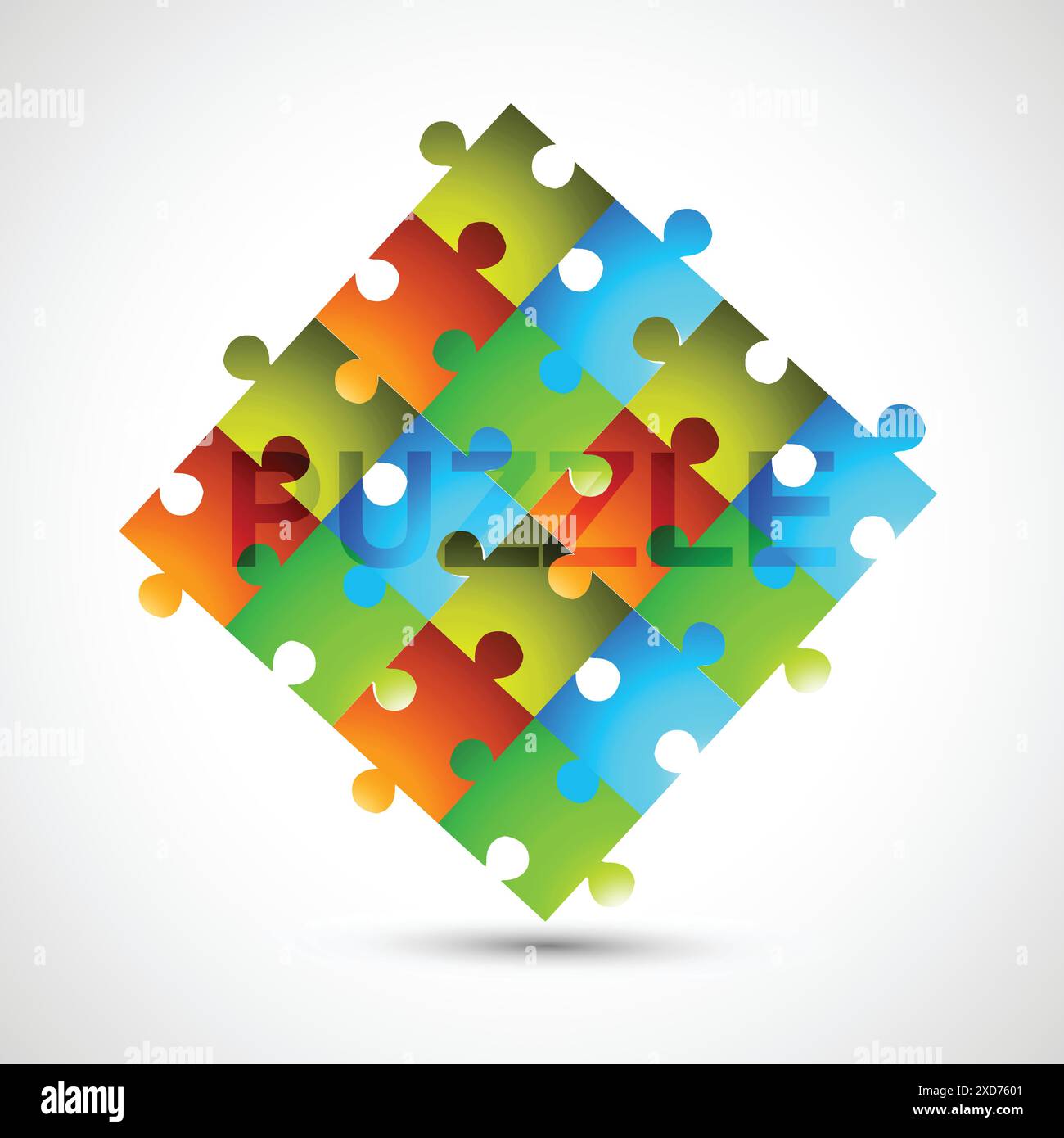 colorful puzzle pieces vector design illustration Stock Vector Image ...