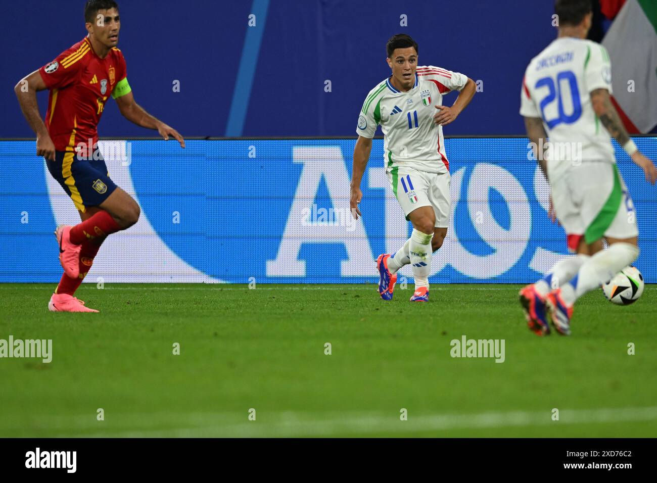 Giacomo Raspadori (Italy)Rodri Hernandez (Spain) during the UEFA Euro ...
