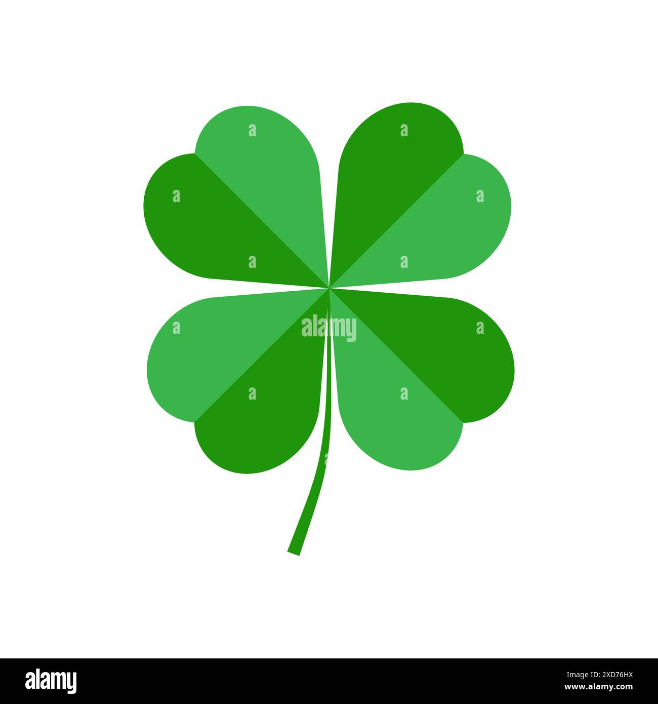 Four leaf clover. Lucky green icon. Shamrock vector symbol. Simple flat ...