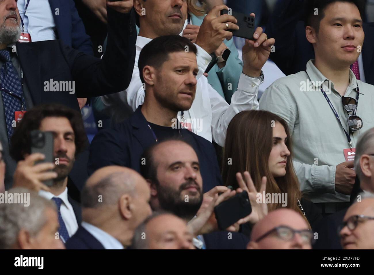 Gelsenkirchen, Germany 20.06.2024: Xabi Alonso on the stand during the ...