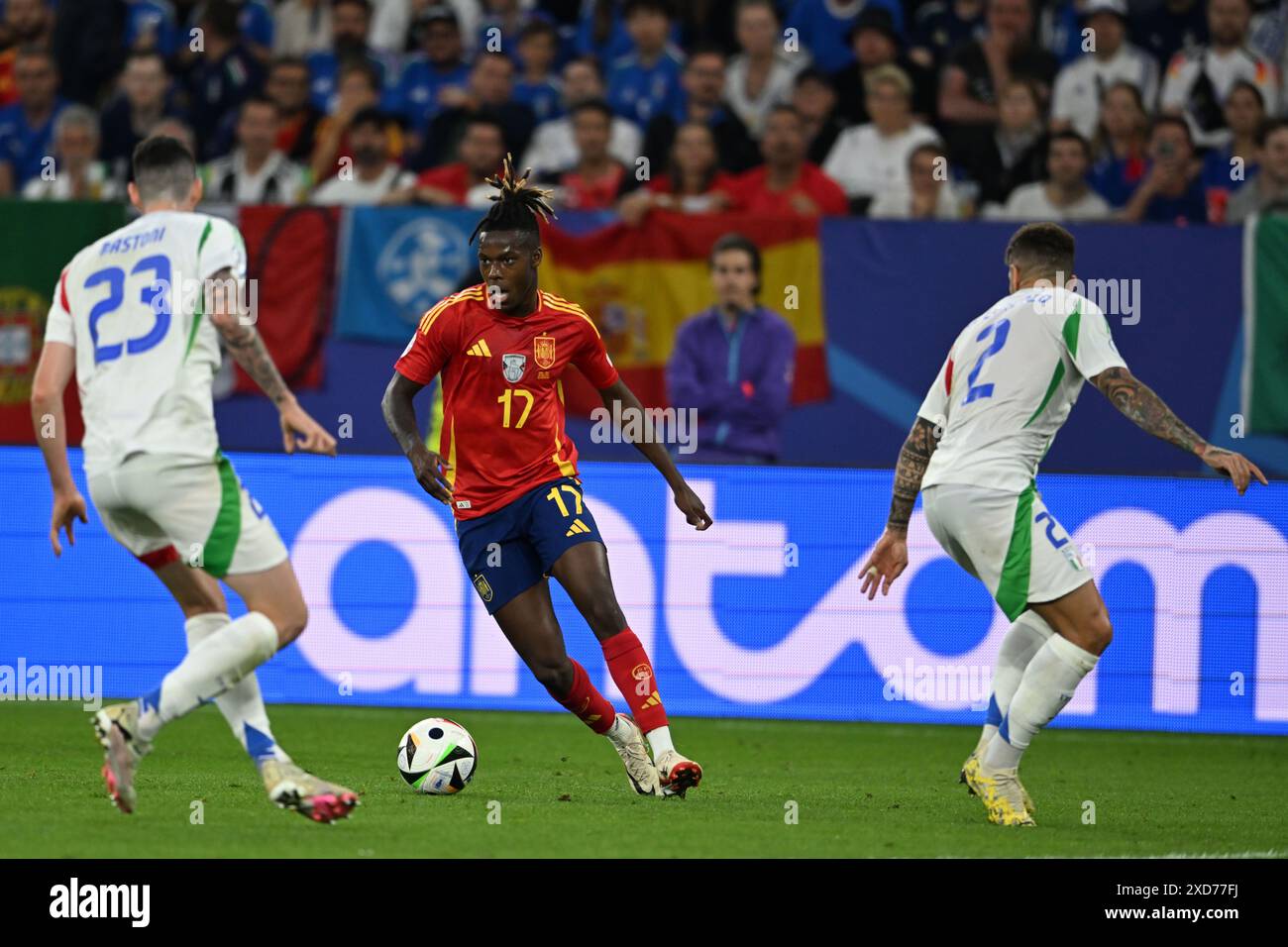 Nico Williams (Spain)Giovanni Di Lorenzo (Italy) during the UEFA Euro ...