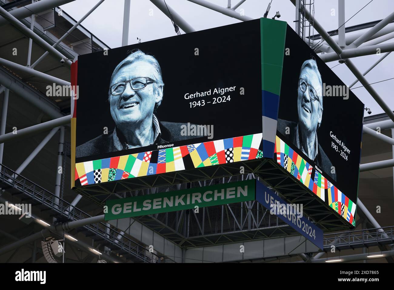 Gelsenkirchen, Germany. 20th June, 2024. An image of the late Gerhard ...