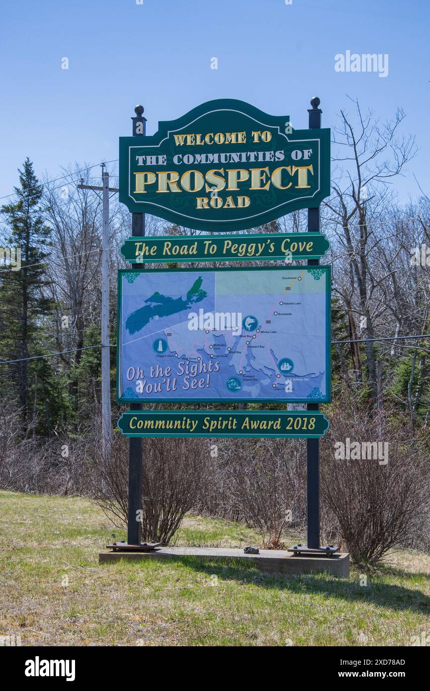 Welcome to communities of Prospect Road sign at the car pool parking ...