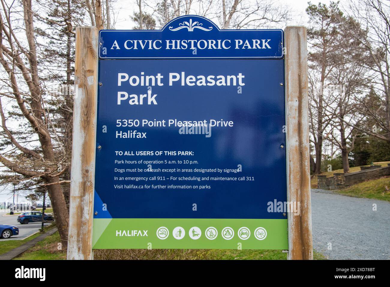 Welcome to Point Pleasant Park in Halifax, Nova Scotia, Canada Stock ...