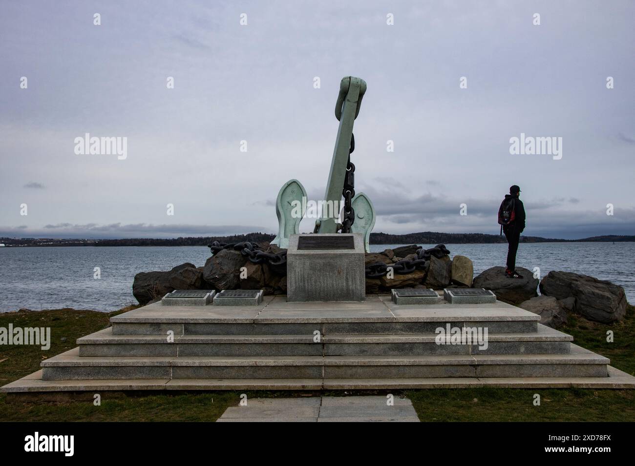 Anchor from HMCS Bonaventure displayed at Point Pleasant Park in ...
