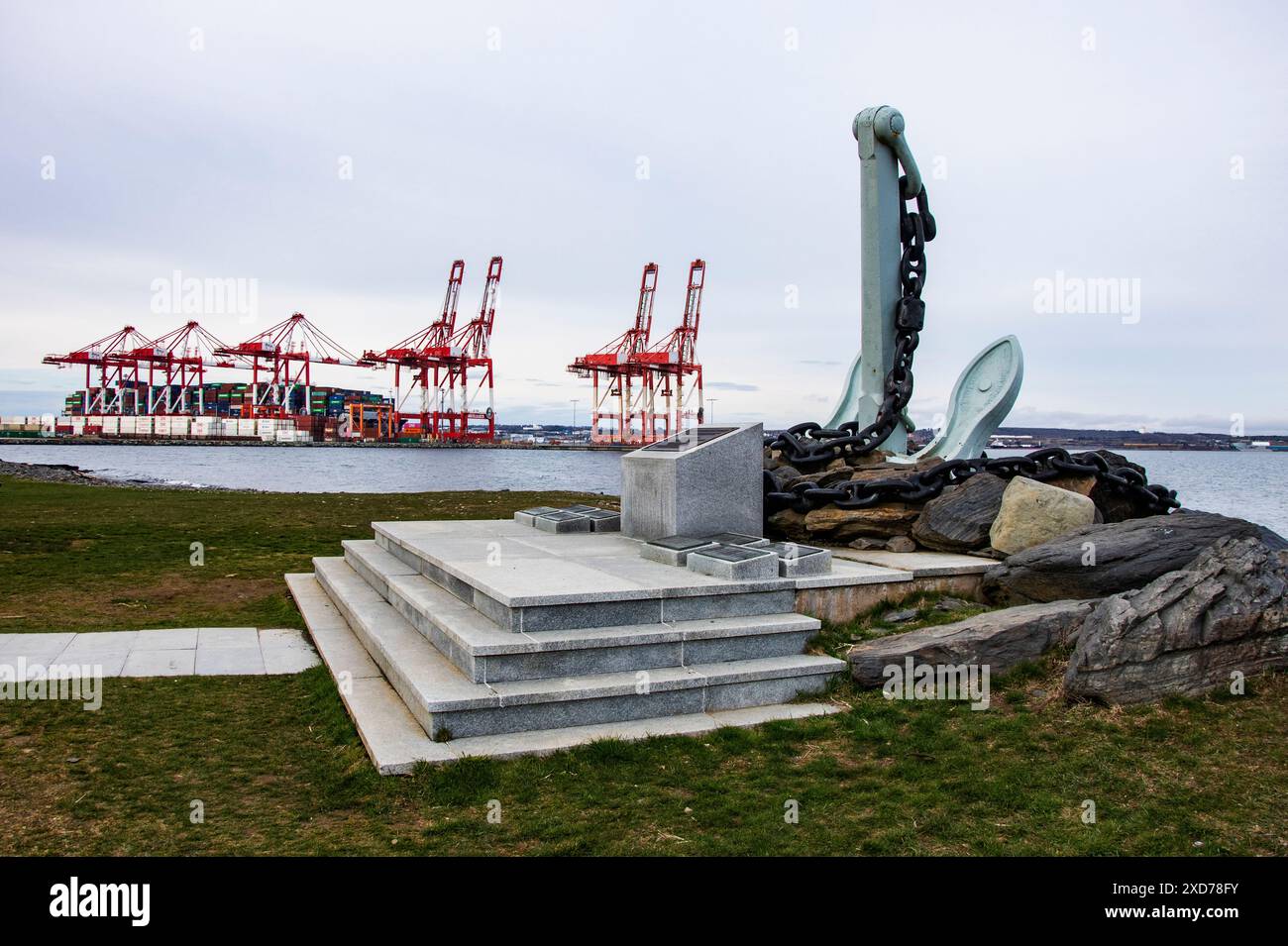 Anchor from HMCS Bonaventure displayed at Point Pleasant Park in ...