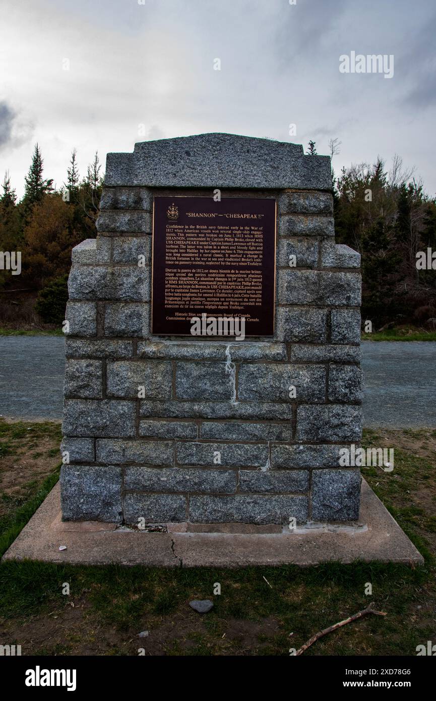 Plaque Shannon - Chesapeake ship at Point Pleasant Park in Halifax ...