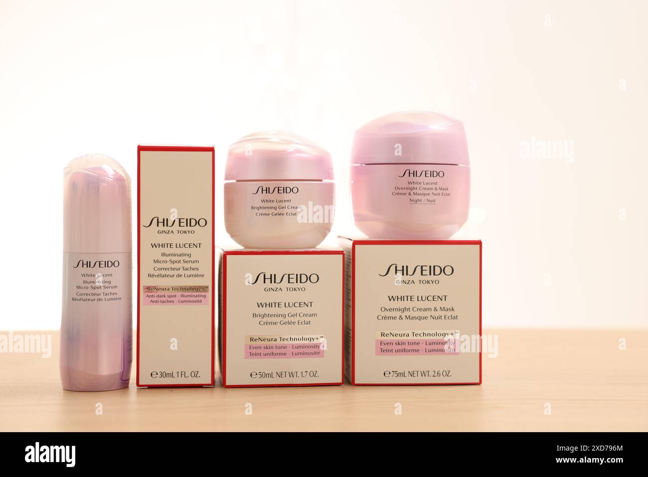 Leiden, Netherlands - June 11, 2024: Shiseido care cosmetic products on ...