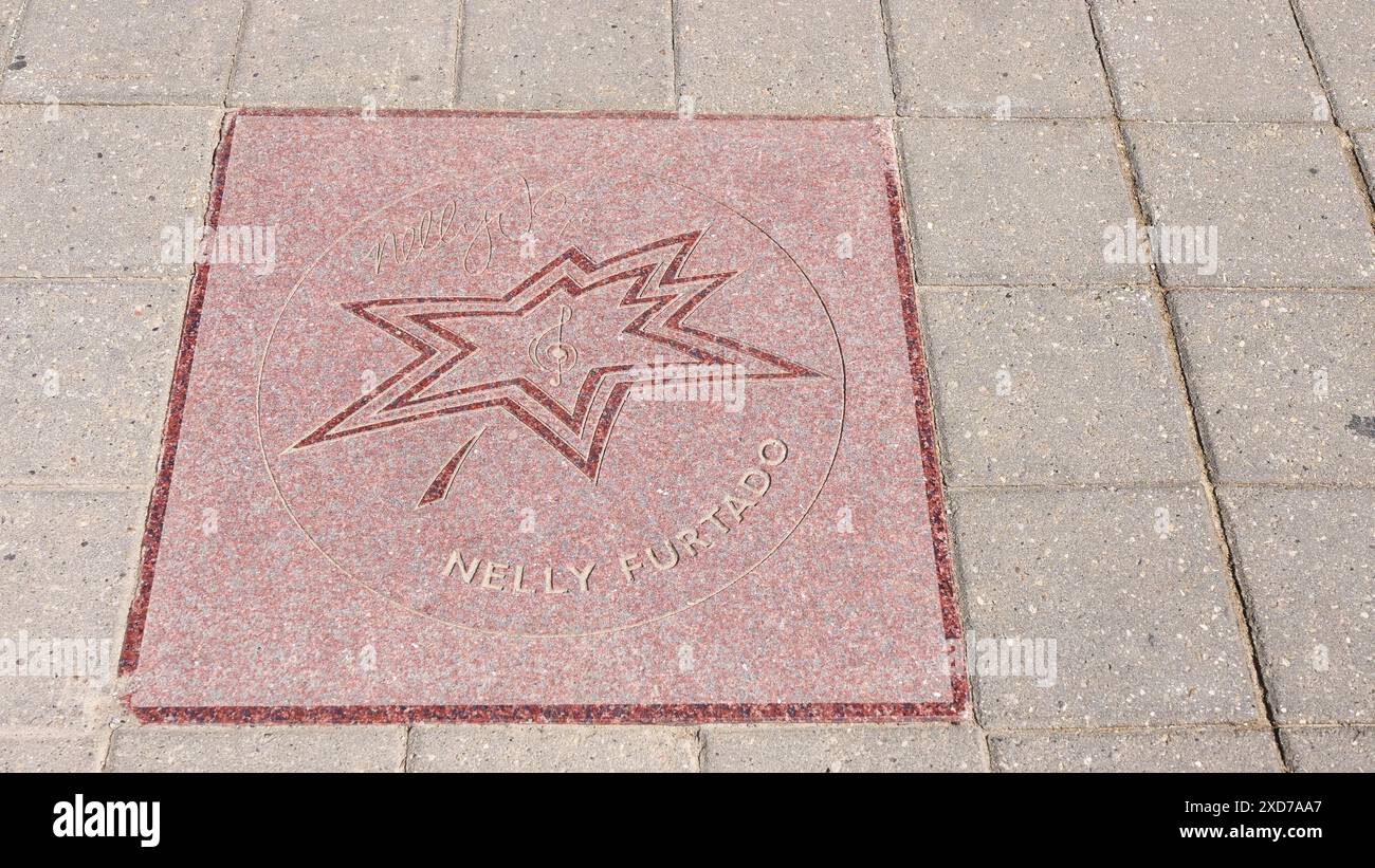 Famous Walkway in Toronto with Celebrity Handprints and Signatures on ...