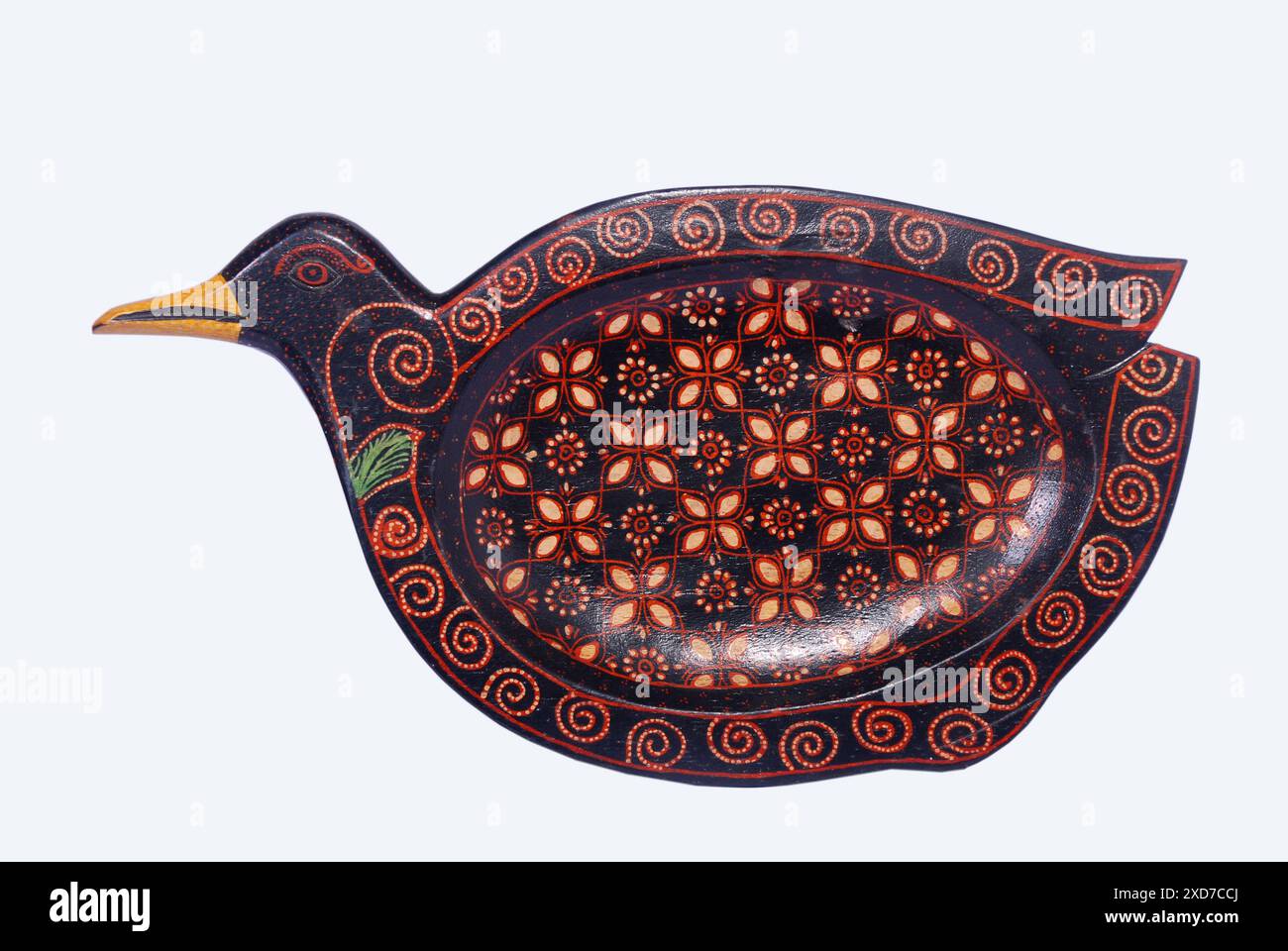 Application of batik in medium of small plates with wood material looks ...