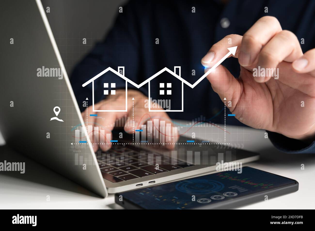 Computer loan chart icon hi-res stock photography and images - Alamy