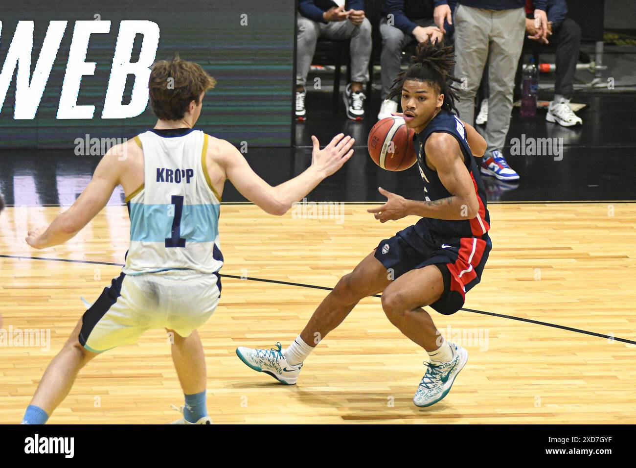 Darius Acuff Jr. (USA), Tyler Kropp (Argentina). FIBA Basketball ...