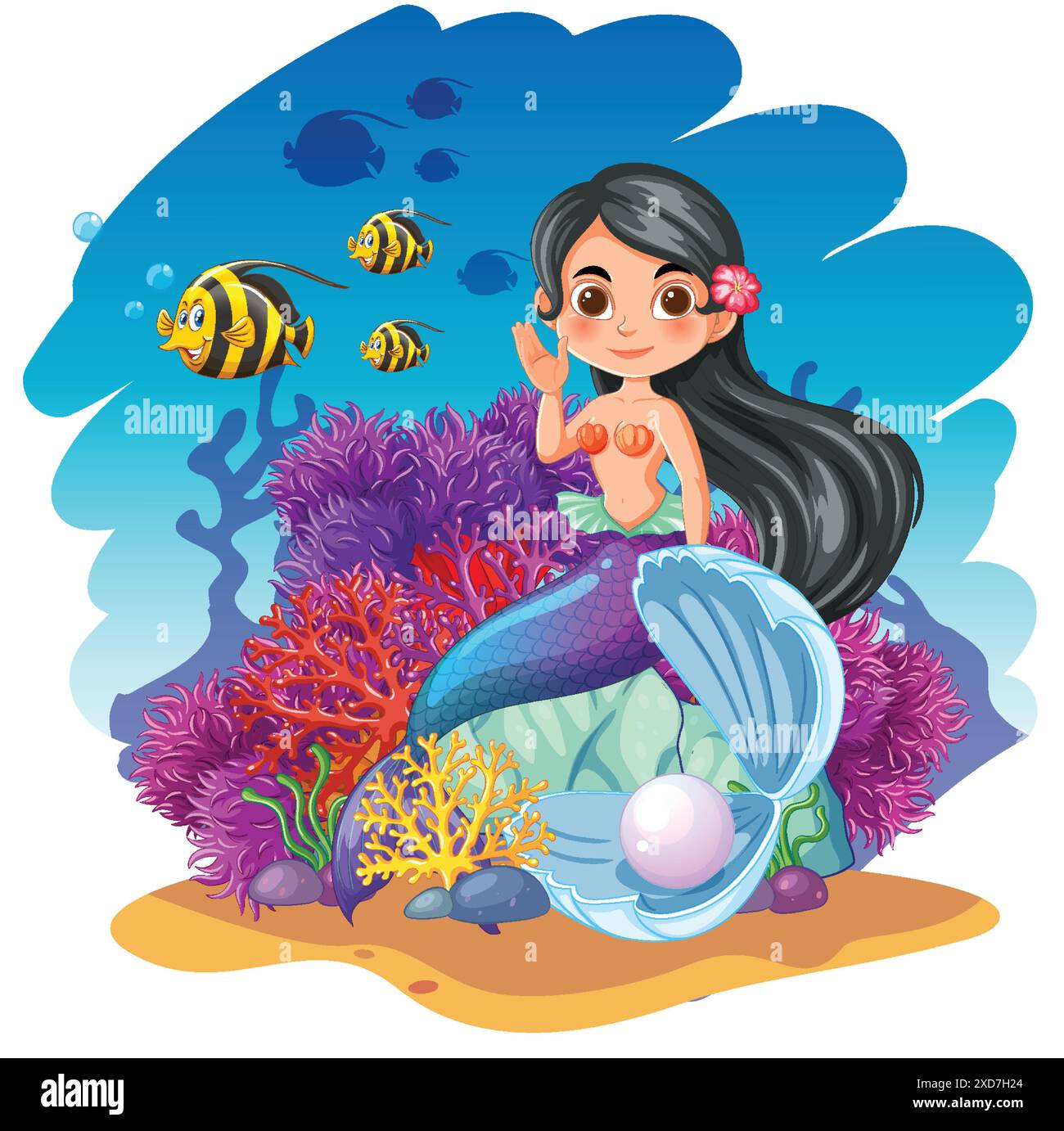 Among corals Stock Vector Images - Alamy