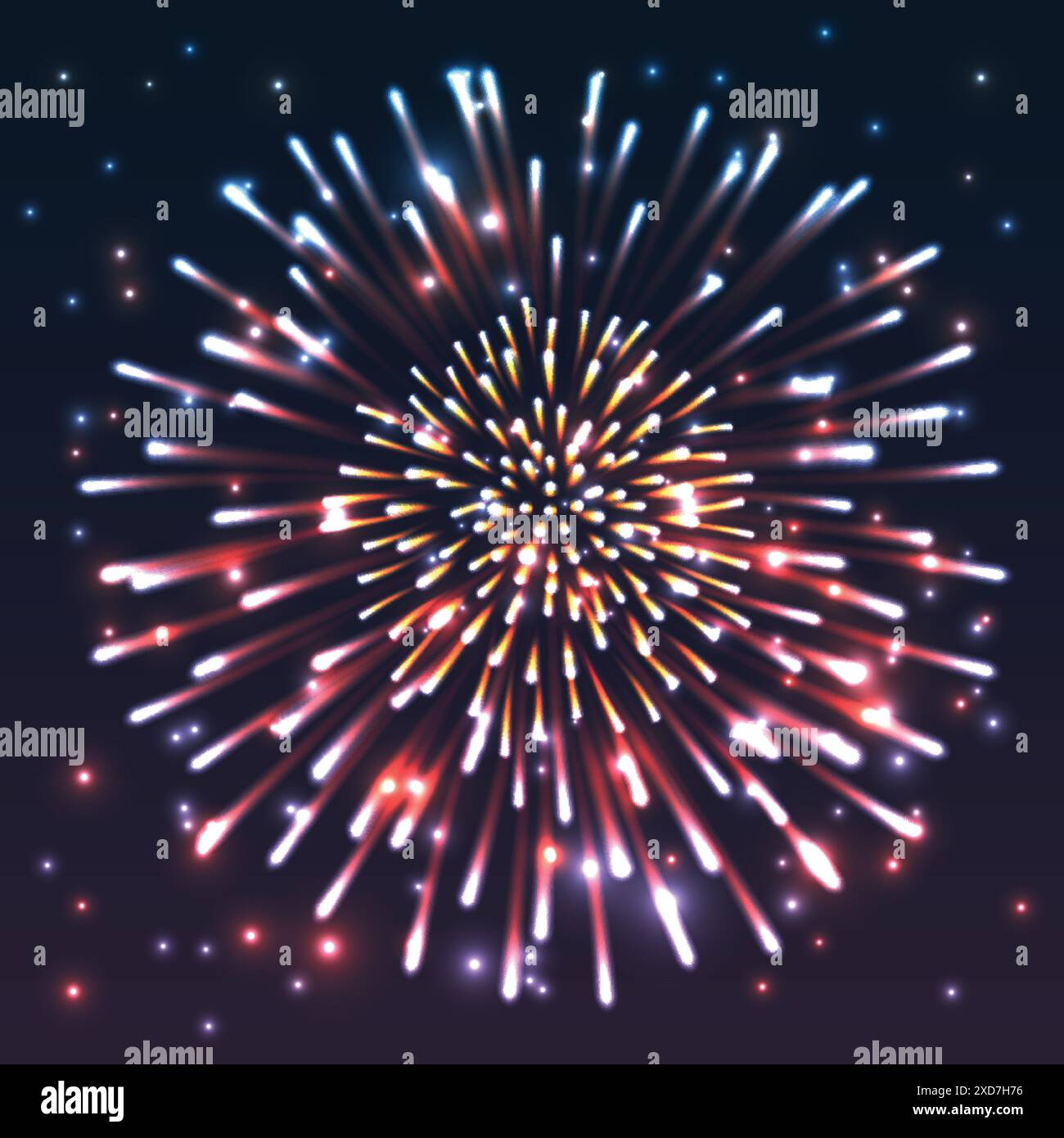 Bright fireworks exploding in the night sky Stock Vector Image & Art ...