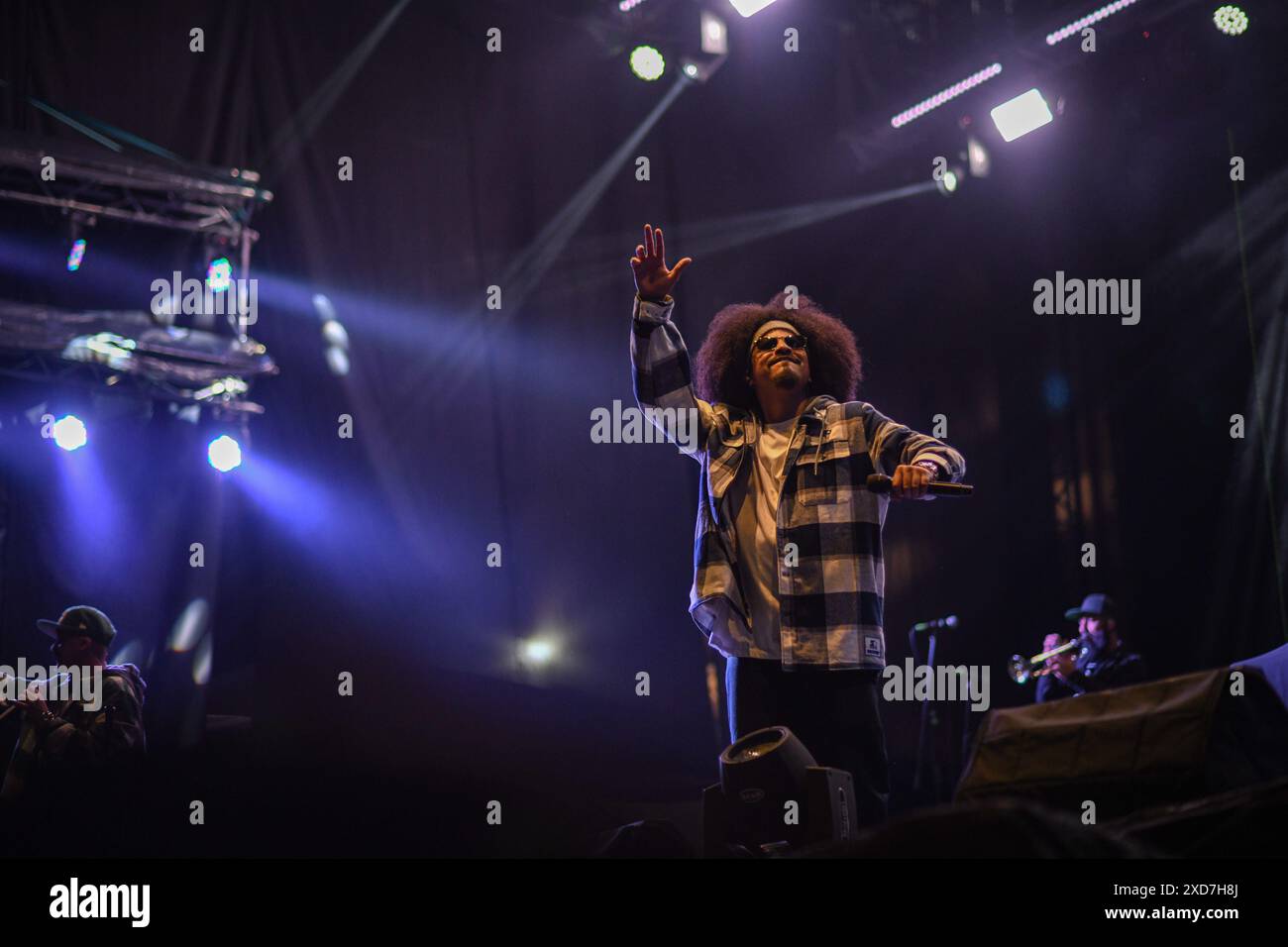 Pasto, Colombia. 18th June, 2024. Colombian Hip-Hop duo Alcolirykoz ...