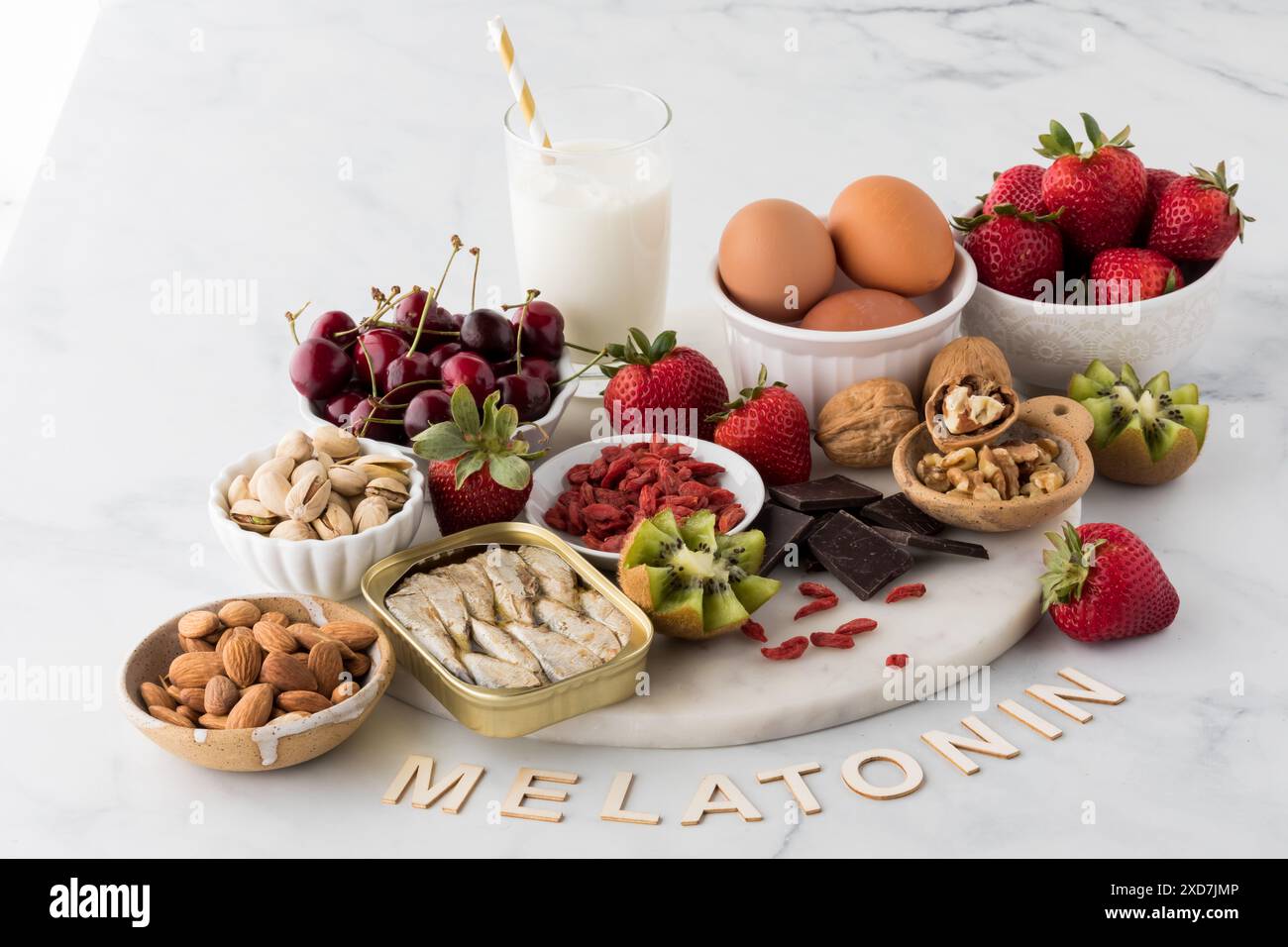 Foods containing or boosting natural melatonin in the body for healthy ...