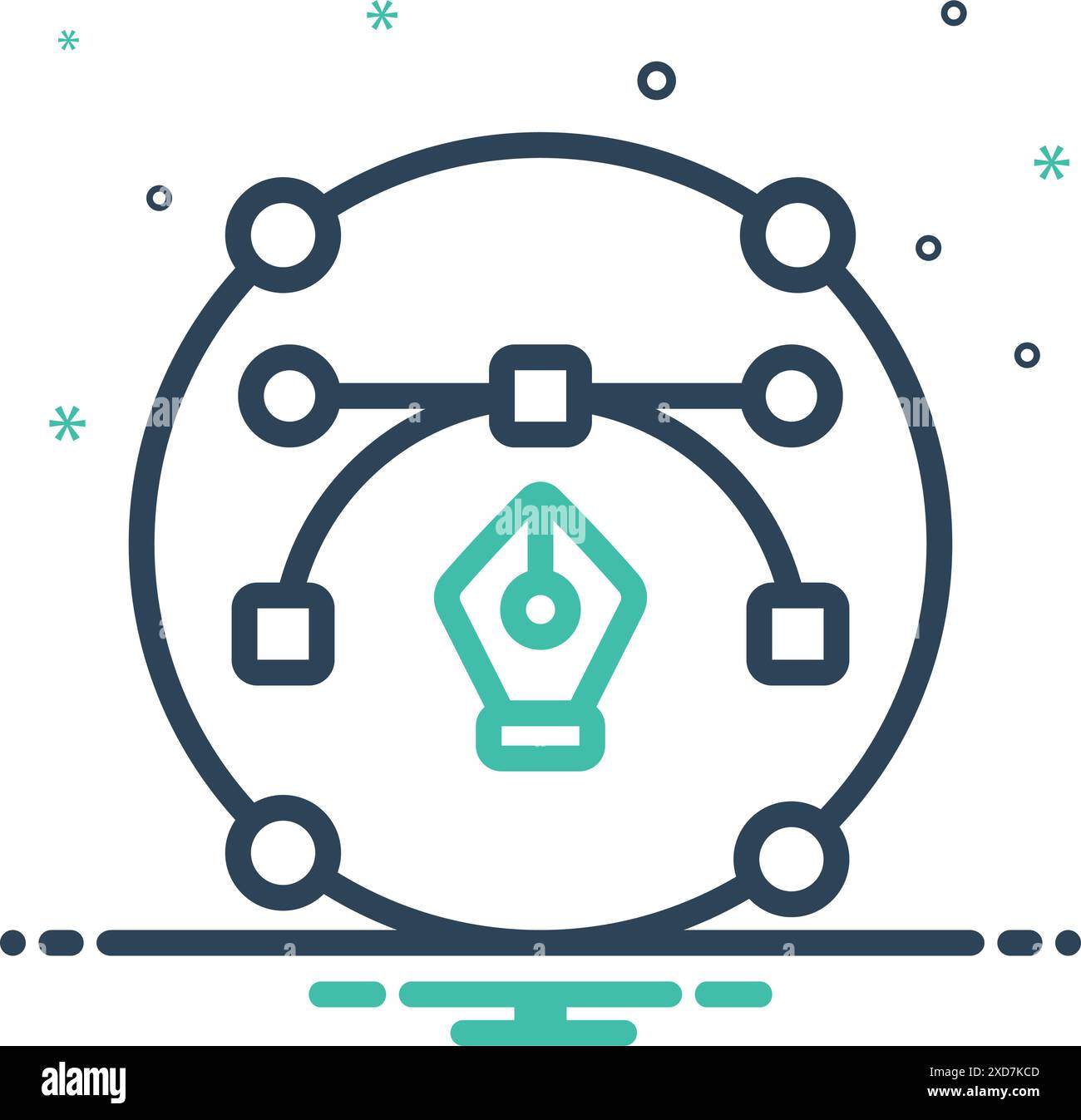 Icon for path,anchor point Stock Vector Image & Art - Alamy