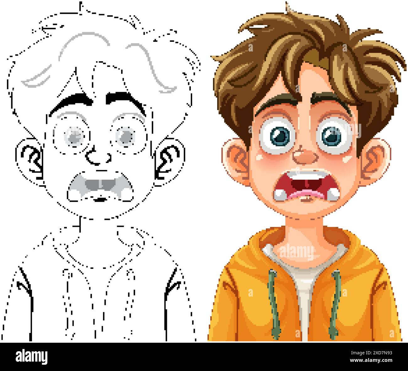 A boy with a shocked expression Stock Vector Image & Art - Alamy